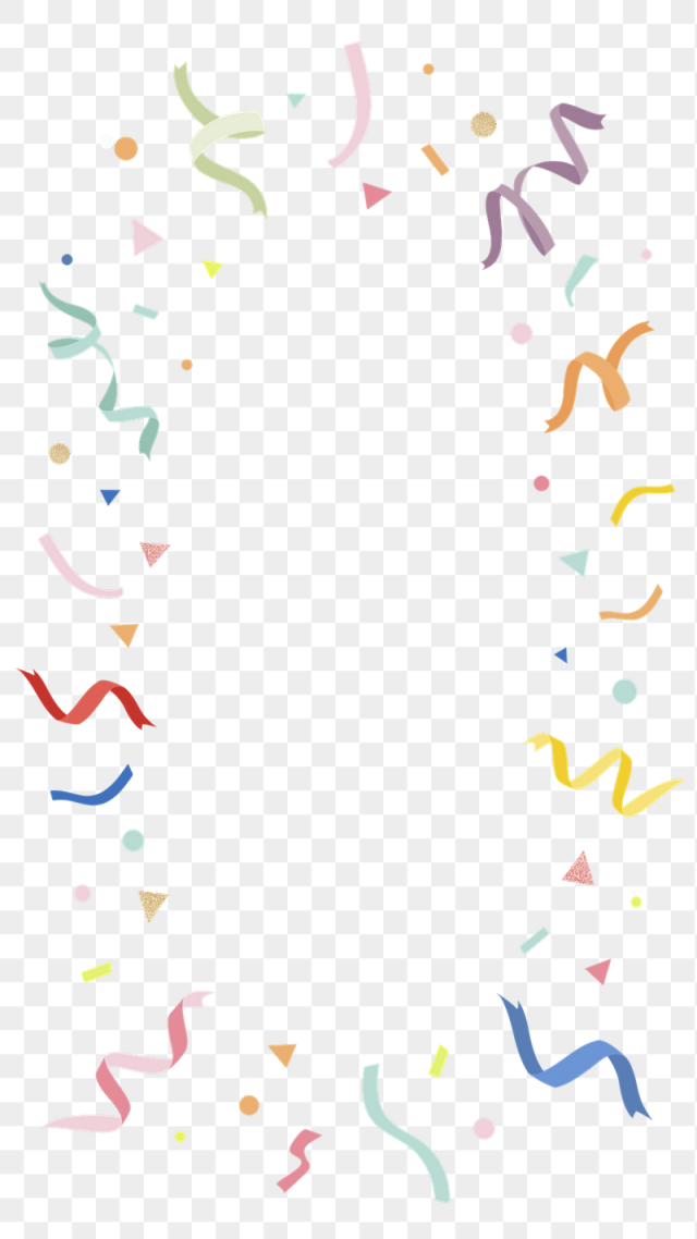 Free: Confetti frame png colorful sticker, | Free PNG - rawpixel - nohat.cc