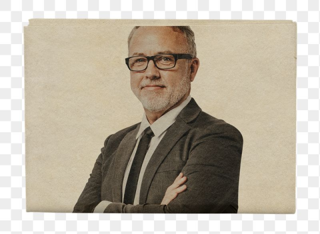 Free: Confident businessman png newspaper sticker, | Free PNG ...