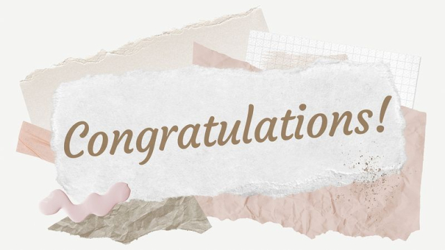 Free: Congratulations word typography, aesthetic paper | Free PSD ...