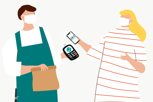 Free: Contactless payment during covid-19 outbreak | Free transparent ...