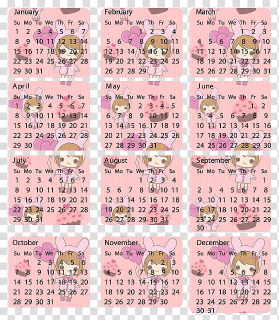 Free: Cool Calendars , pink calendar frame transparent background PNG ...