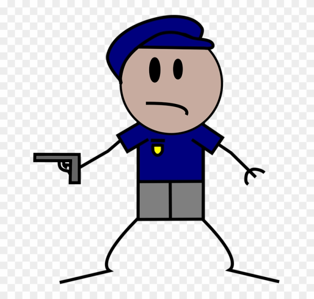 Free: Cop, Pistol, Gun, People, Police - Police Stick Figure - nohat.cc