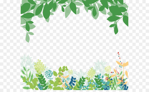 Free: CorelDRAW Clip art - Green hand painted green leaf floral ...