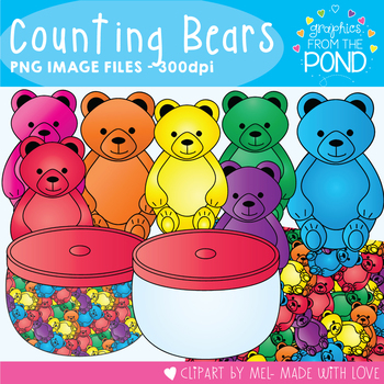 Free: Counting Bear Clip Art - Teddy Bear Counters for Teaching Math ...