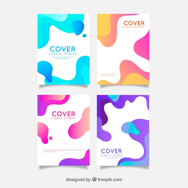Free: Cover collection of four with wavy shapes - nohat.cc