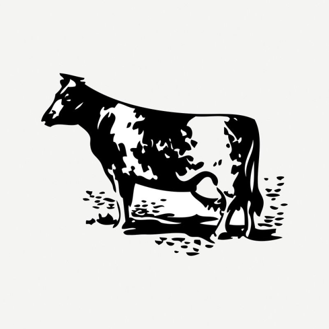 Free: Cow collage element, black & | Free PSD Illustration - rawpixel ...