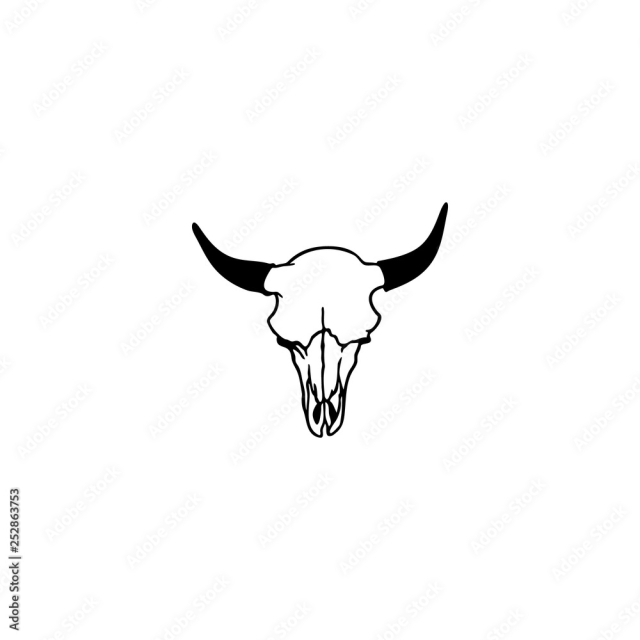 Free: cow skull icon vector. cow skull sign on white background. cow ...