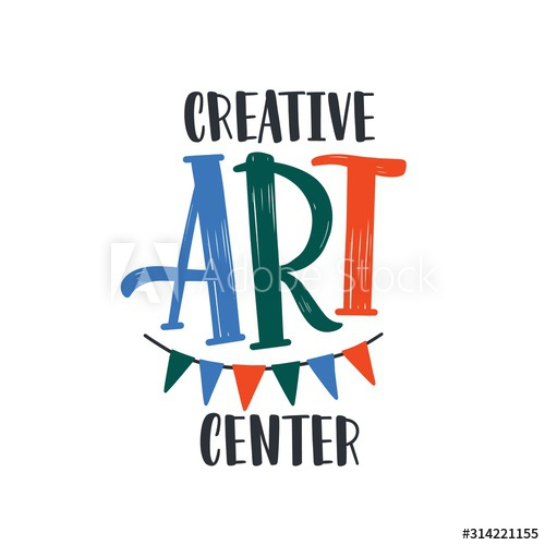 Free: Creative art center flat vector logo - nohat.cc