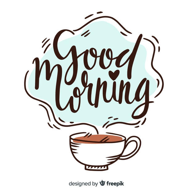 Free: Creative good morning lettering background Free Vector - nohat.cc