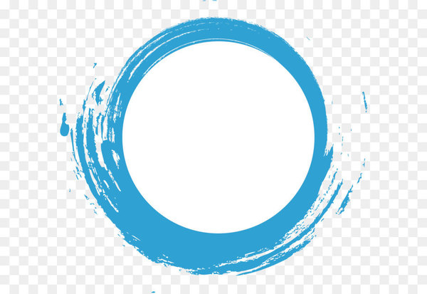 Free: Creativity - Blue watercolor dashed circle creative - nohat.cc