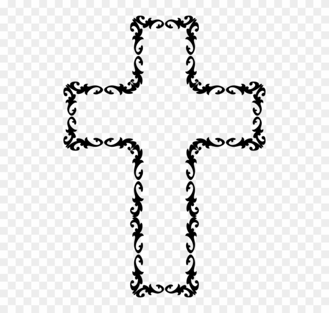 Free: Cross Clipart Borders - Transparent Religious Frames Png - nohat.cc