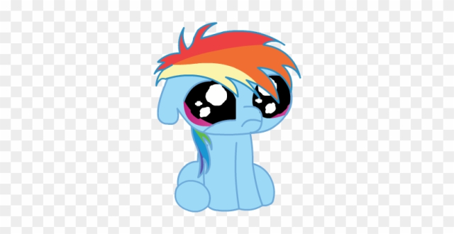 Rainbow Dash Crying Vector