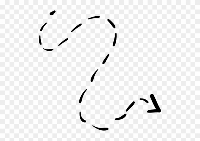 Free: Curved Arrow With Broken Line - Dashed Curved Line Png - nohat.cc