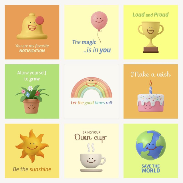 Free: Cute 3D Instagram post template, | Free PSD - rawpixel - nohat.cc