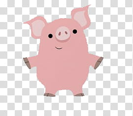 Free: Cute animals , pink pig art transparent background PNG clipart ...