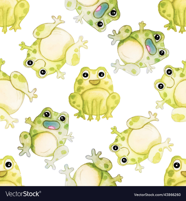 Free: cute frogs seamless pattern - nohat.cc