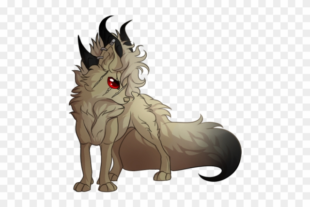White Anime Wolf Demon
