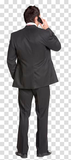 Free: cutout man standing back phone | Cutout | People cutout, People ...