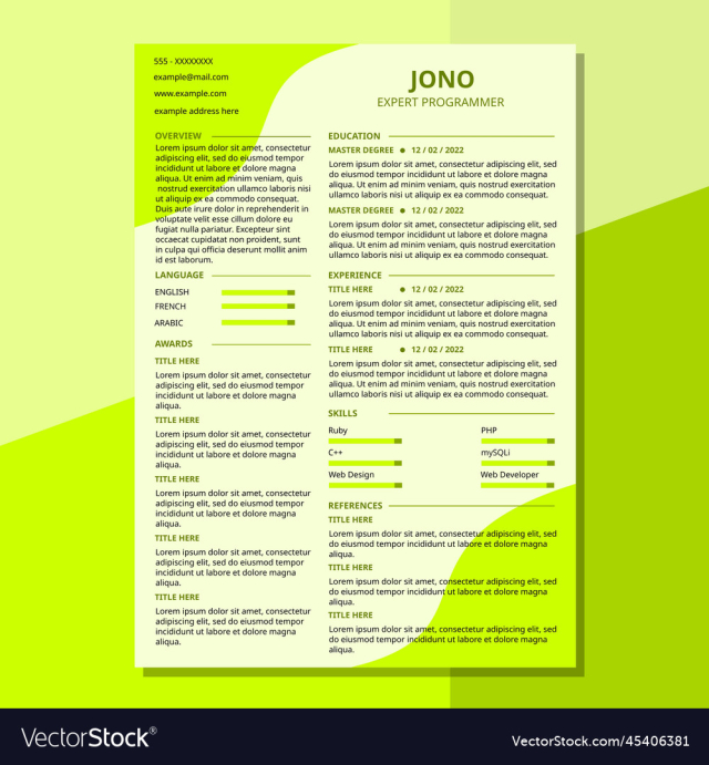 Free: cv resume template pro green - nohat.cc