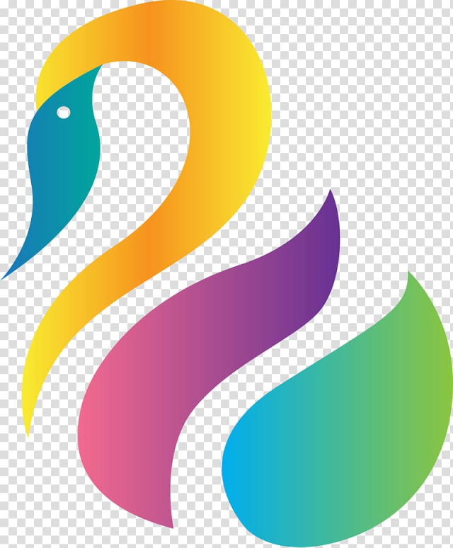 Free: Cygnini , Colorful swan graphics transparent background PNG ...