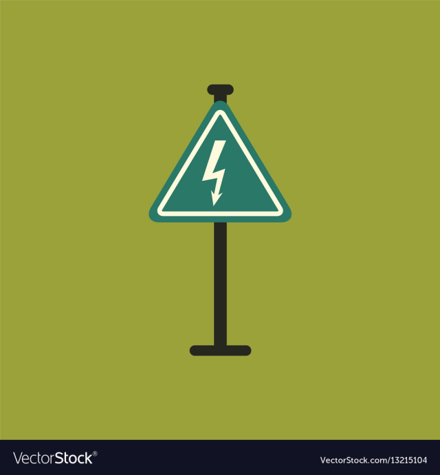 Free: Danger high voltage road sign vector image - nohat.cc
