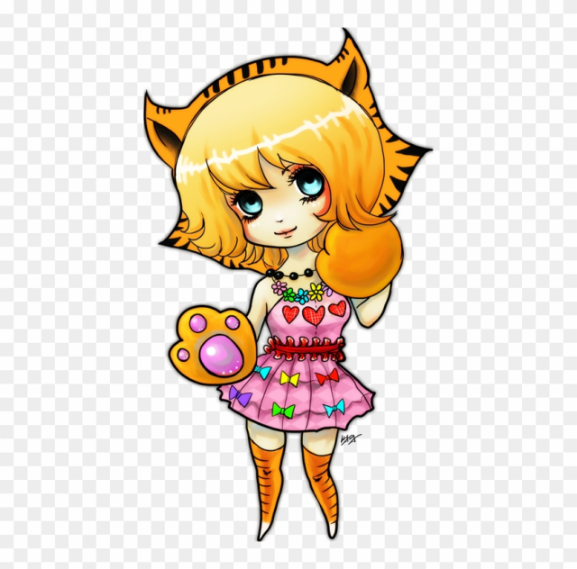 Free: Day 260 By Unsolvedenigma - Tiger Girl Chibi Png - nohat.cc