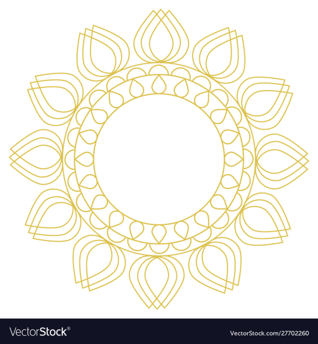 Free: Decorative round line art frames for design vector image - nohat.cc