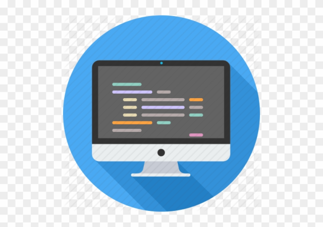 Free: Desktop Computer With Binary Codes Icons - Programming Icon - nohat.cc