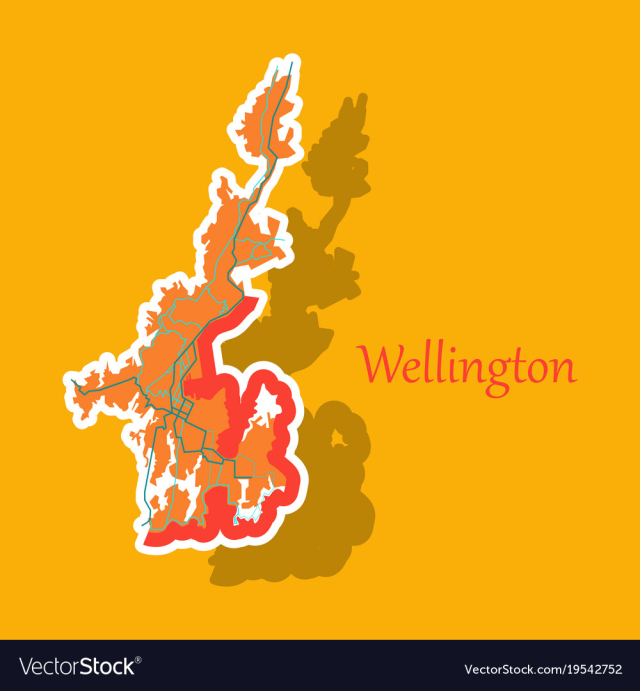 Free: Detailed sticker map of wellington new zealand vector image ...