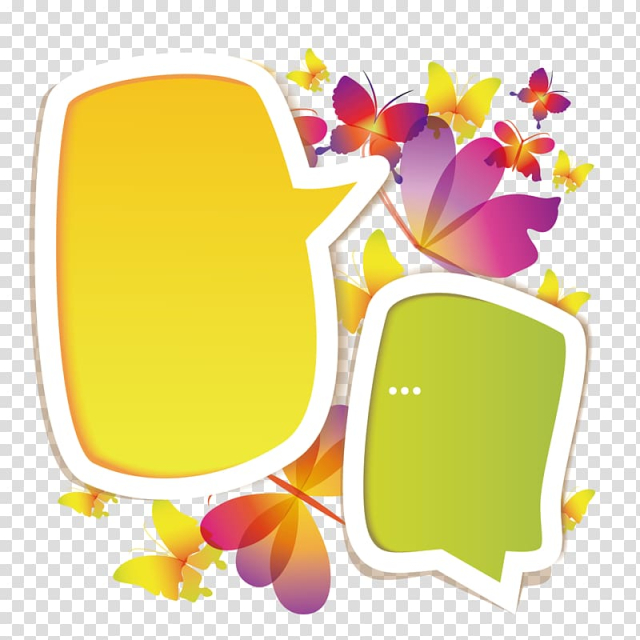 Free: Dialog box Speech balloon Dialogue, Butterfly Tags transparent ...