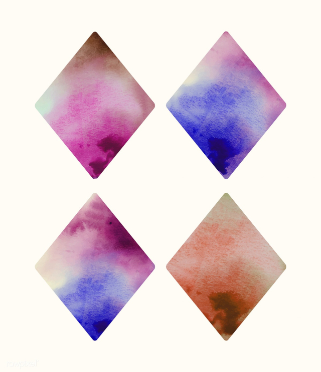 Free: Diamond shaped watercolor backgrounds vector | Free stock vector ...