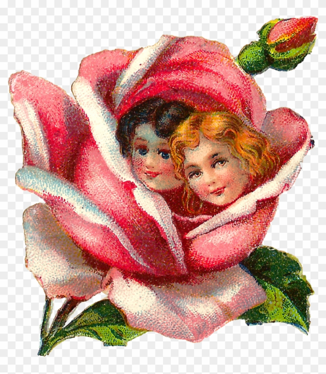 Free: Digital Flower Children Image Downloads - Garden Roses - nohat.cc