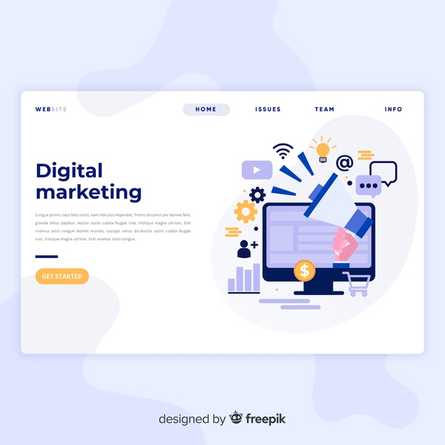 Free: Digital marketing landing page Free Vector - nohat.cc