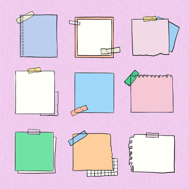 Free: Digital note vector pastel set in hand drawn… | Free stock ...