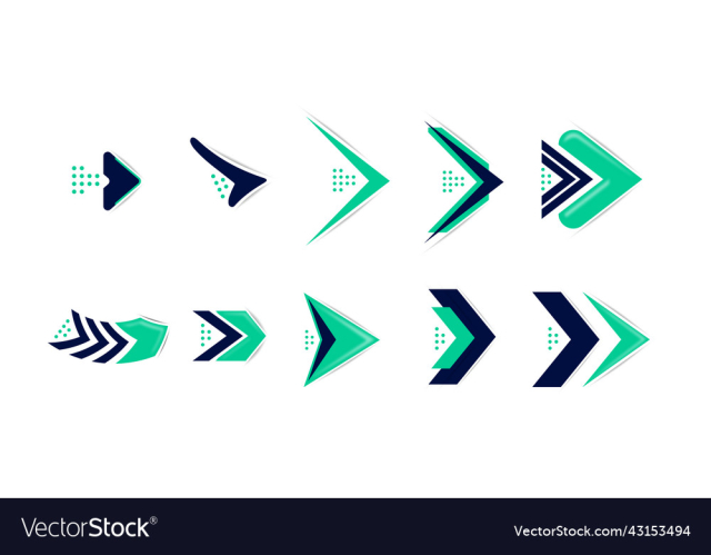 Free: directional arrow sign or icons set design free ve - nohat.cc