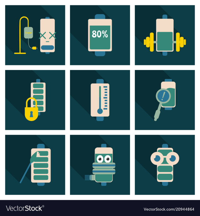 Free: Discharged and fully charged battery smartphone vector image ...