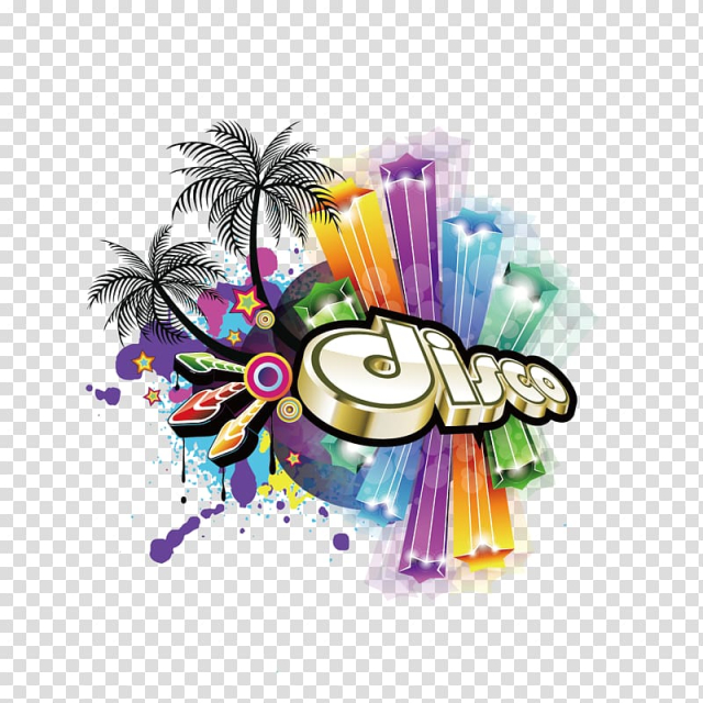 Free: Disco text illustration, Disco Nightclub Party illustration ...
