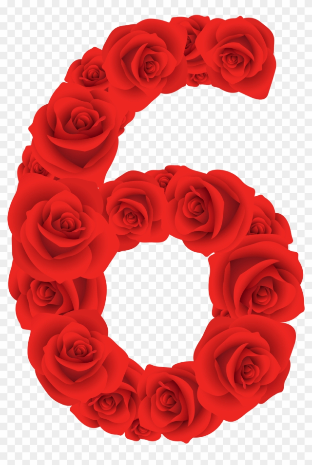 Free: Discover Ideas About Number Six - Red Roses Number - nohat.cc