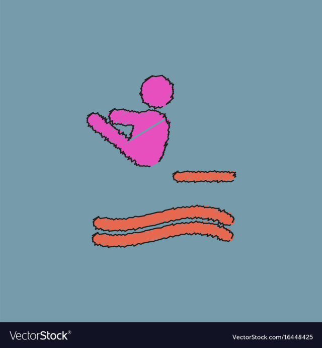 Free: Diver swimmer trampoline springboard sportsman vector image ...