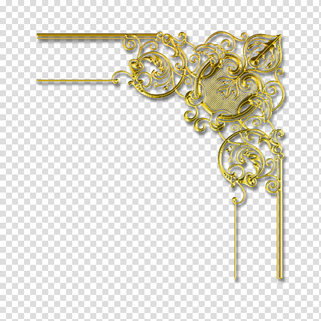 Free: DiZa decorative element, brown scrolled border frame transparent ...