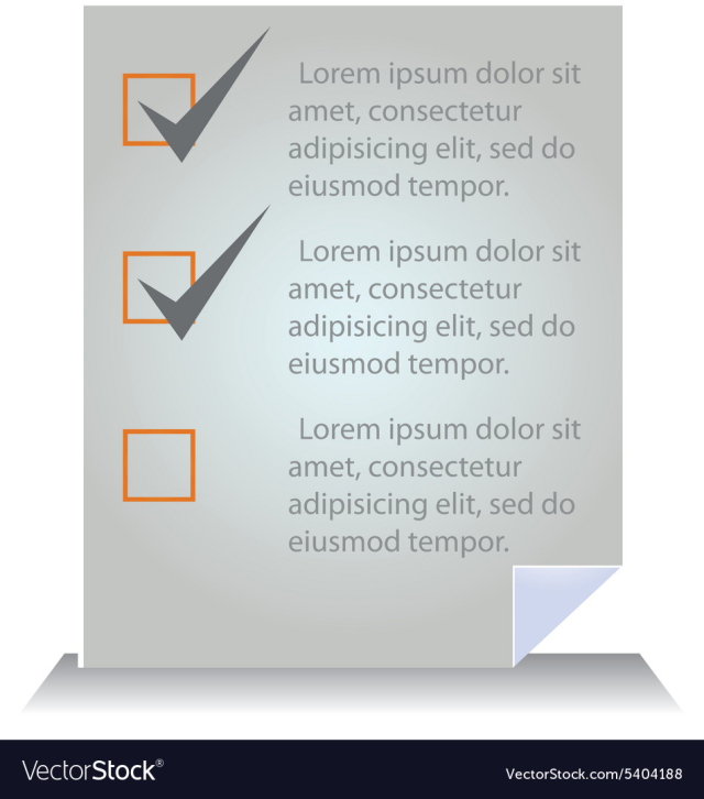 Free: Document template with tick boxes vector image - nohat.cc