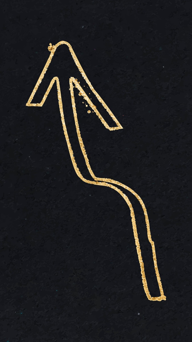 Free: Doodle highlight up arrow vector in gold tone | Free stock ...