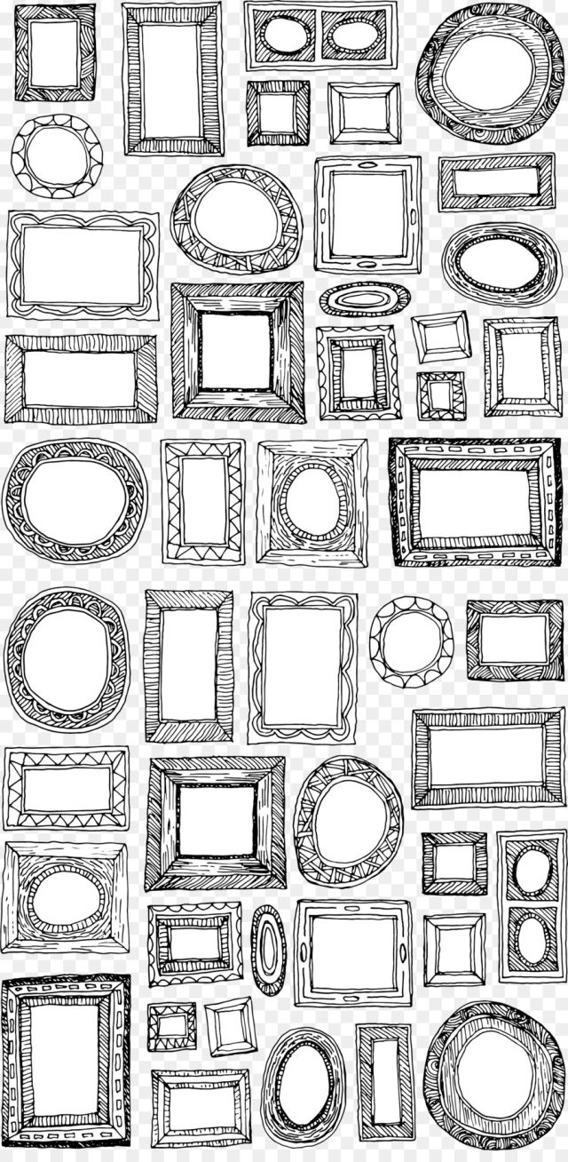 Free: Drawing, Picture Frames, Portrait, Line, Line Art PNG - nohat.cc