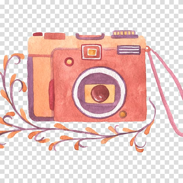Free: Drawing Watercolor painting Camera, Camera transparent background ...
