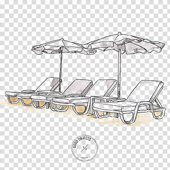 Free: Drawing Watercolor painting Illustrator Illustration, beach ...