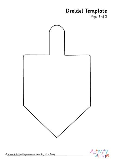 Free: Dreidel template | Eileen kaplan | Hanukkah crafts, Hanukkah ...
