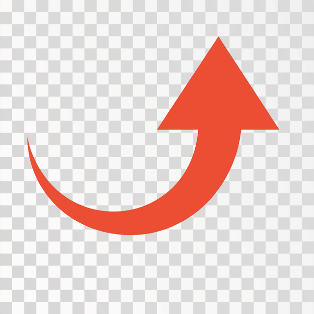 Free: Dynamic Red Upward Arrow Symbol PNG - nohat.cc