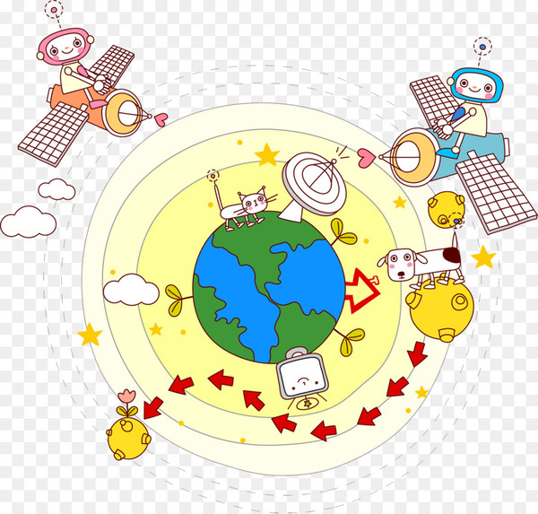 Free: Earth Robot Designer Clip art - A robot playing on the earth ...