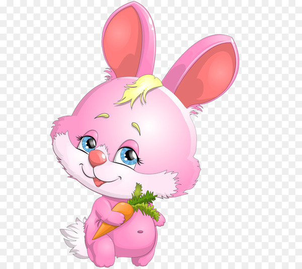 Free: Easter Bunny Angora rabbit Bugs Bunny Clip art - Pink bunny ...