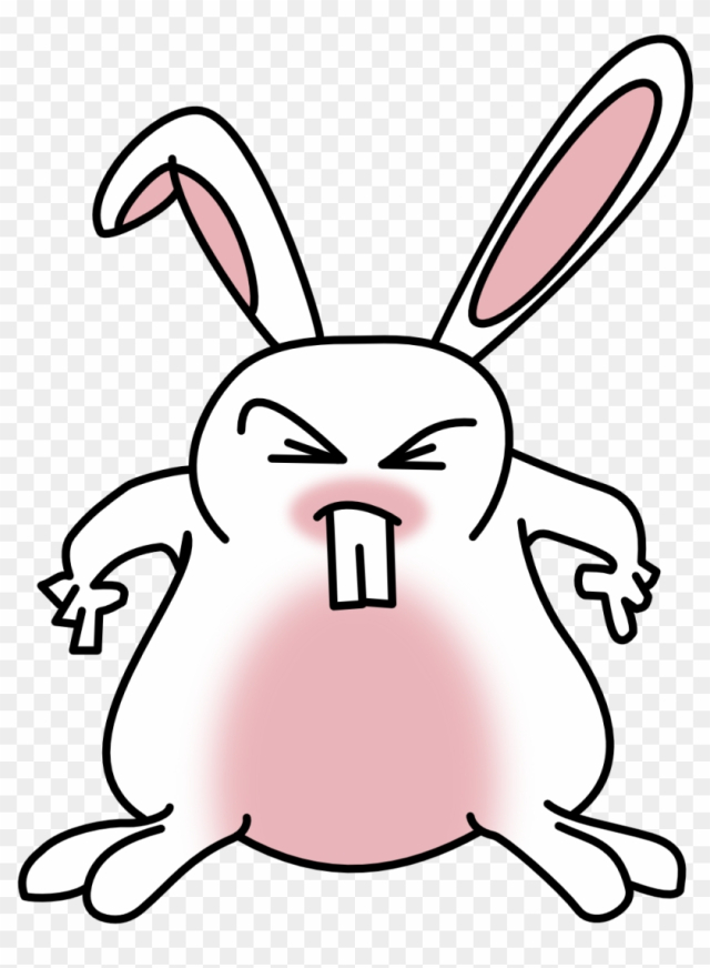 Free: Easter Bunny Rabbit Clipart - Angry Bunny Clipart - nohat.cc